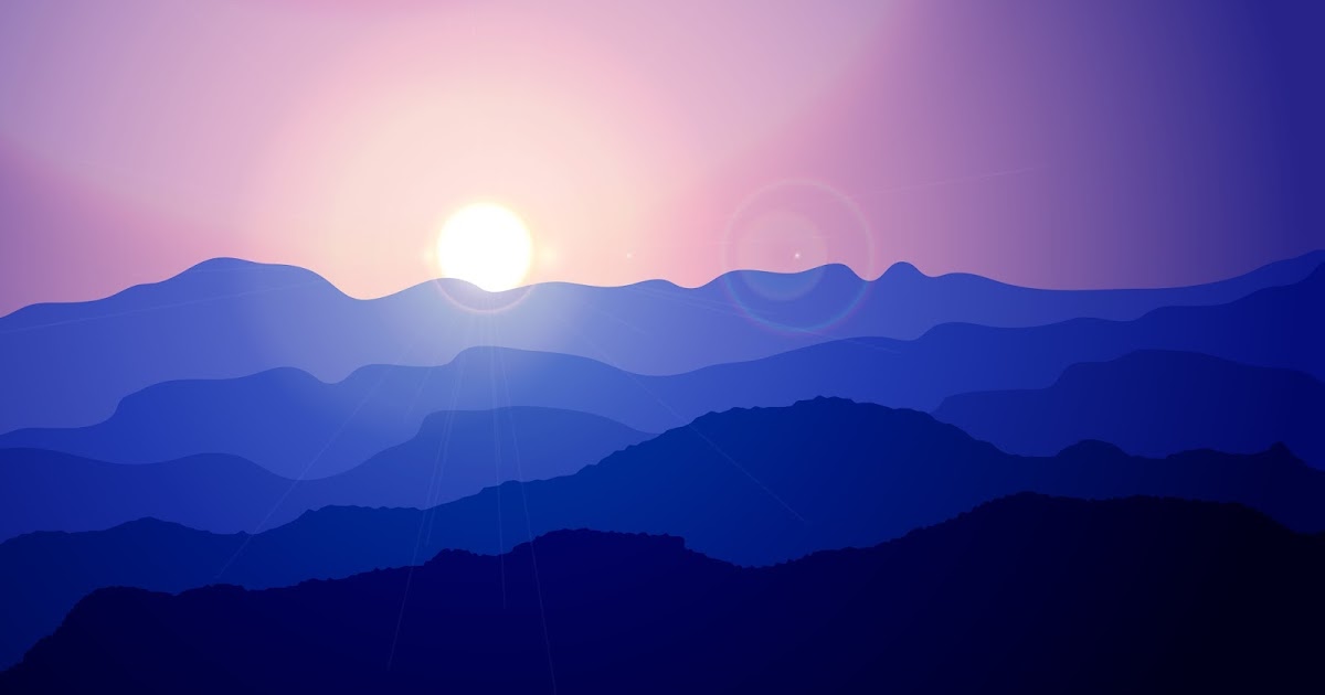How To Create SUNSET In Vector Adobe Illustrator