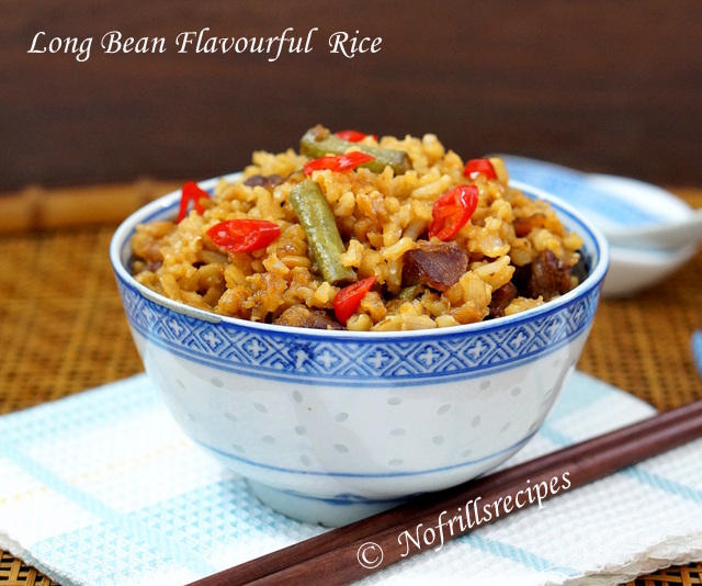 Long Bean Flavourful Rice ~ 豆角有味饭
