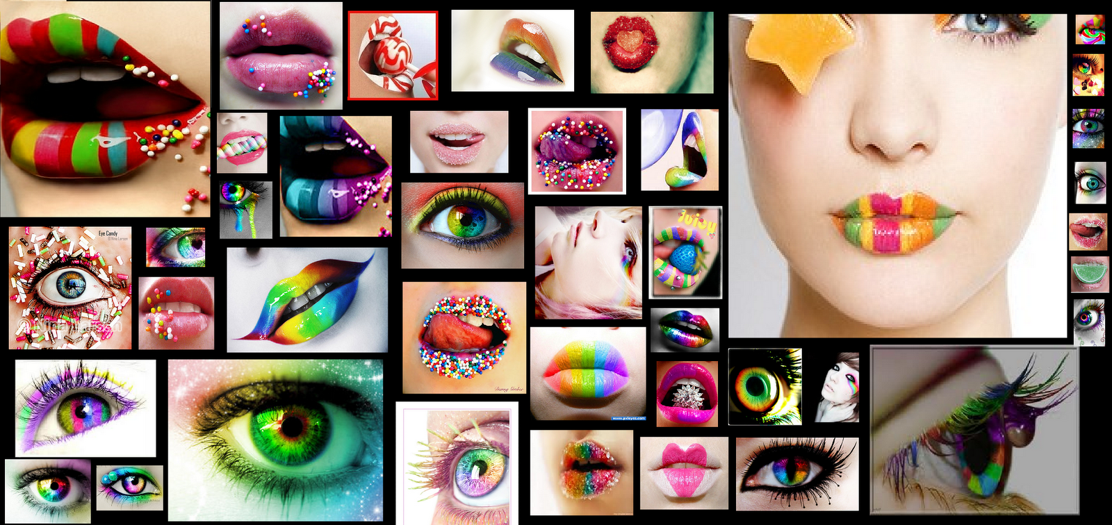 Multi Monitor Wallpaper: Rainbow Lips