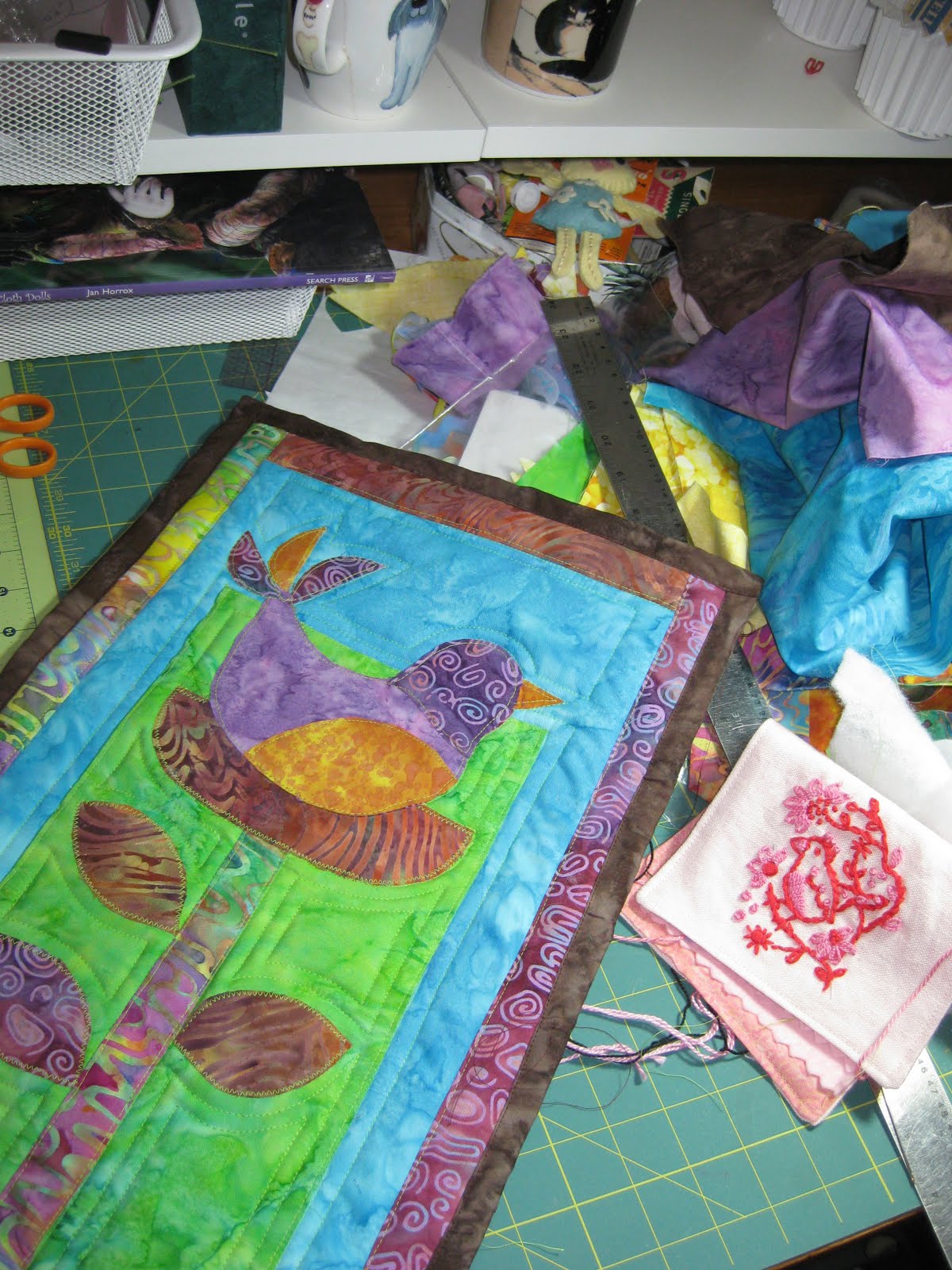 Peggy Turchette 365 Birds: Day Forty-Six: Batik Bird Phase Three