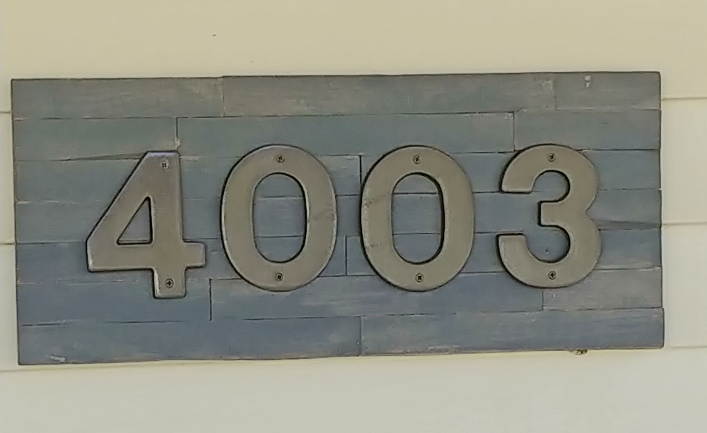 Easy DIY Wood Shim Address Sign - Little Vintage Cottage