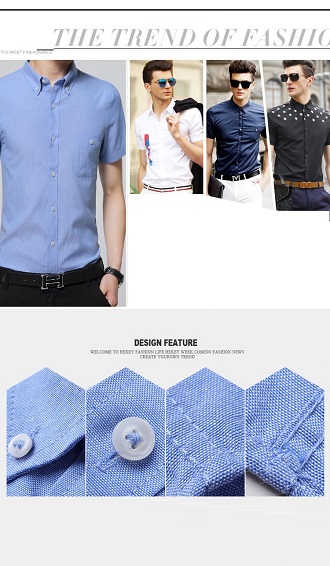 baju kemeja lelaki simple plain kasual pejabat Slim Fit Male Casual ...