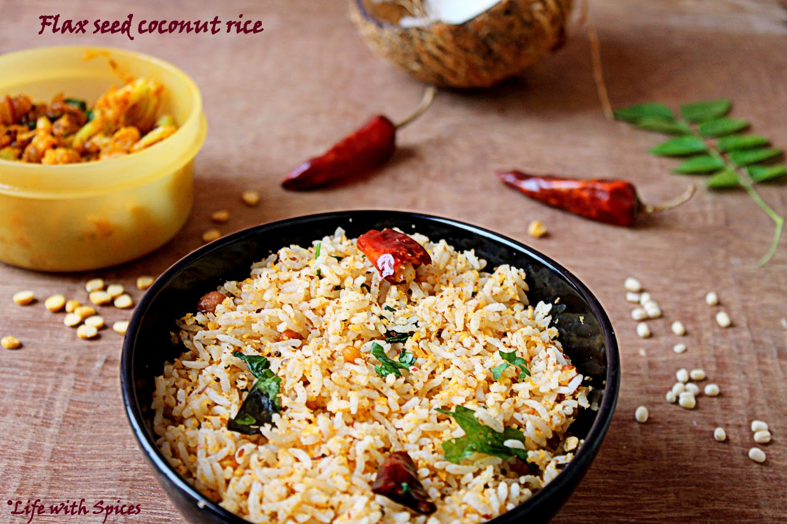 Life with spices: FLAX MEAL COCONUT RICE