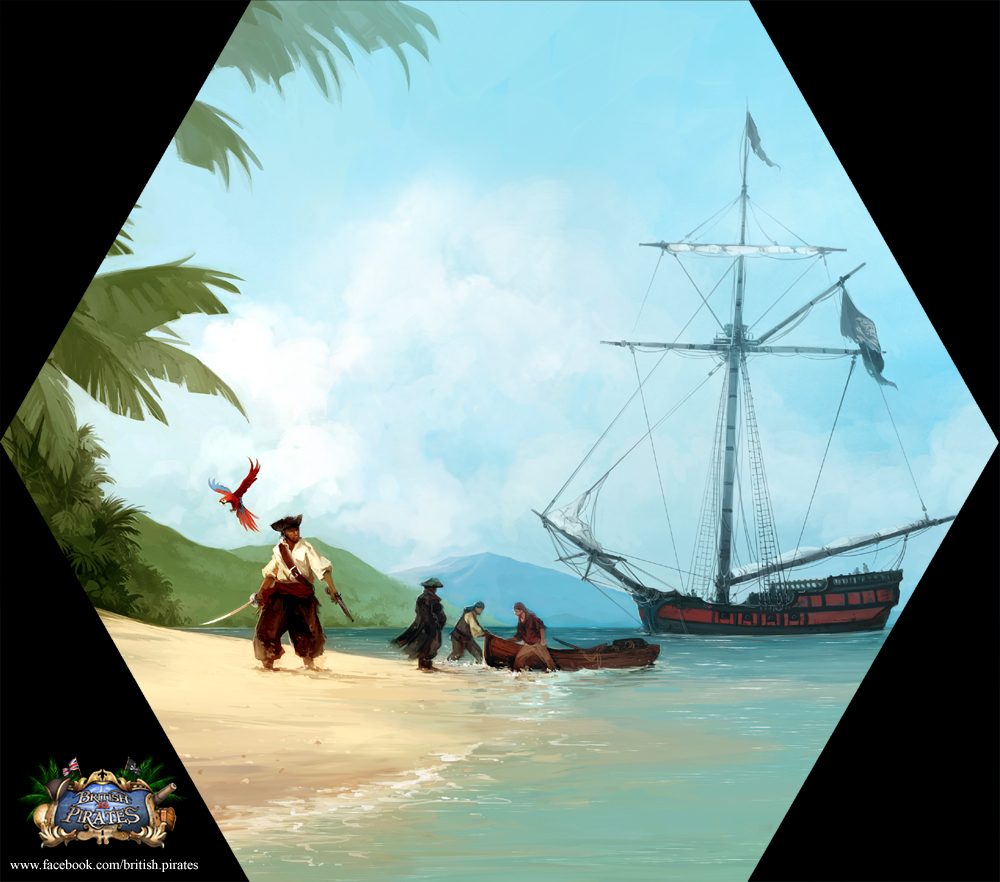 Inside Days: British Vs Pirates - Board Game Illustrations