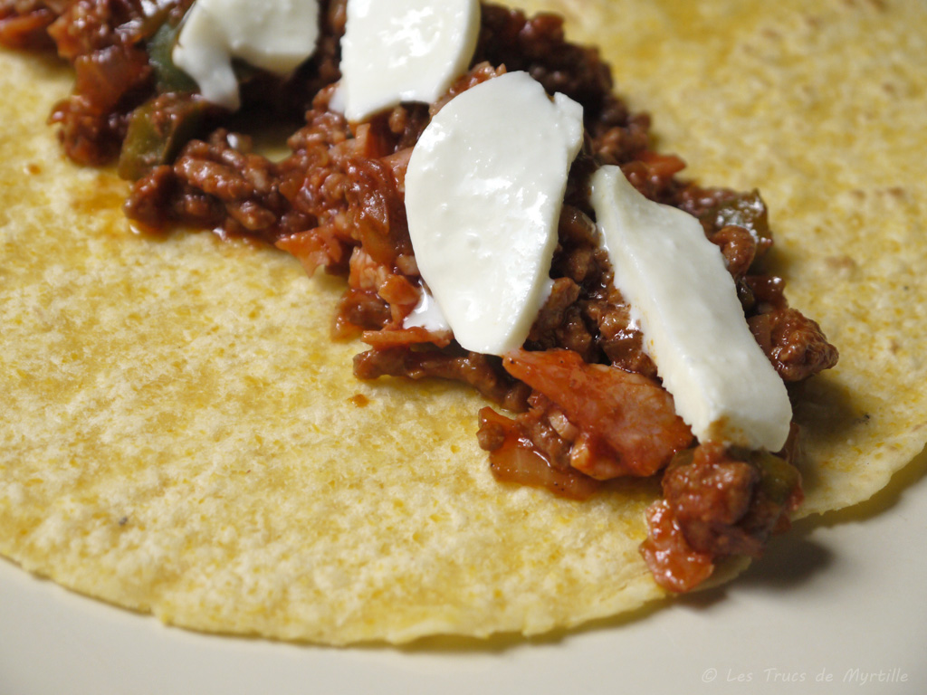 La Cuisine de Myrtille: Burritos gratinés au boeuf et au poivron