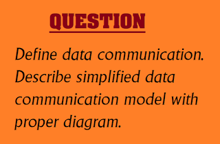 Define data communication. Describe simplified data communication model ...