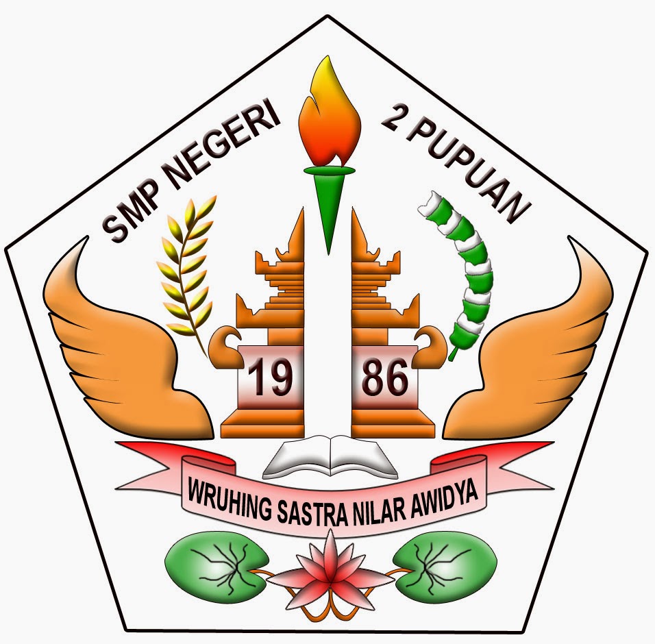SMP N 2 PUPUAN - Wruhing Sastra Nilar Awidya: Logo SMP Negeri 2 Pupuan