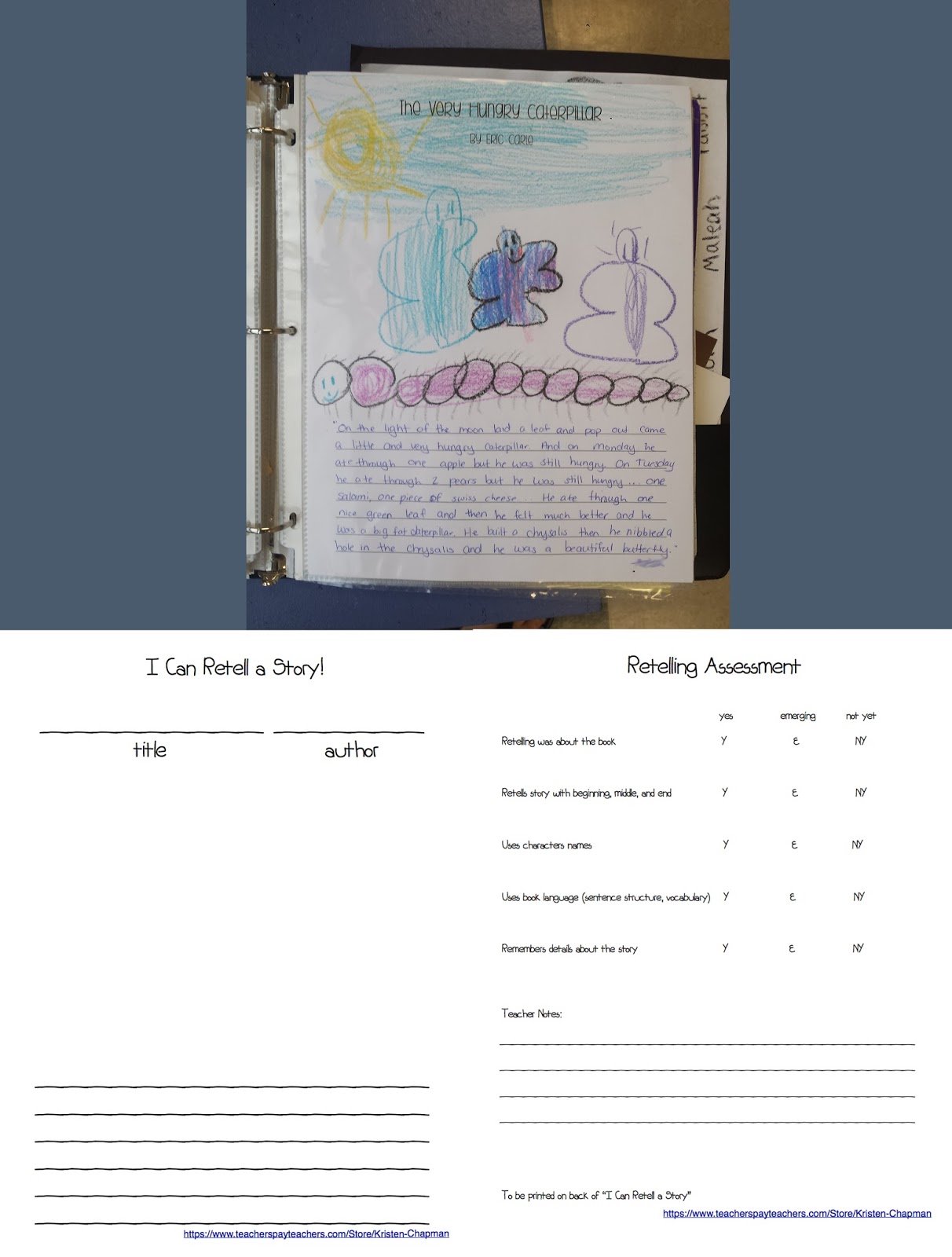 Early Childhood Scribbles: Preschool Literacy Portfolio Packet