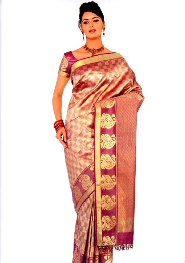 MEHANDI DESIGNS WORLD: GOLDEN BRIDE PATTU SAREE