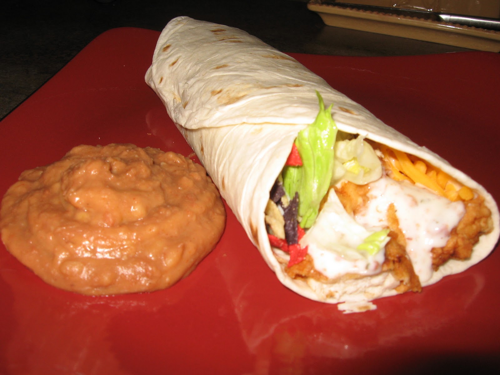 {Dish of This} Dash of That: Crispy Chicken Bacon Ranch Burritos