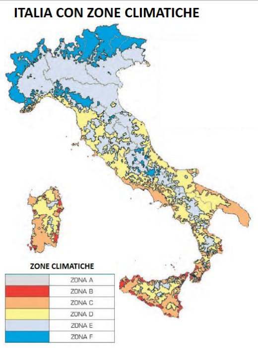 Nicola Martinello - Croesus Serramenti: Tabella zone climatiche italiane