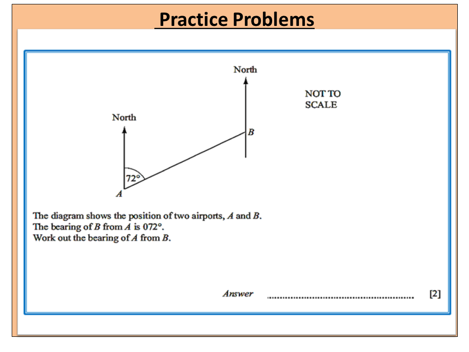 Math 9: CHAPTER 7: BEARINGS and TRIGONOMETRIC RATIOS