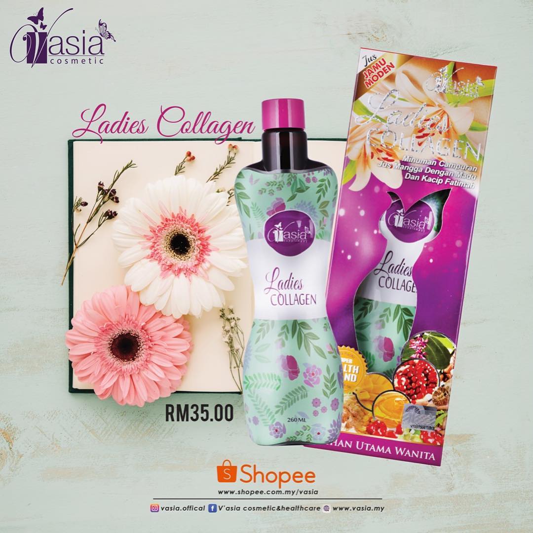 LADIES COLLAGEN (BOTOL) V'ASIA | BEAUTY KIOSK