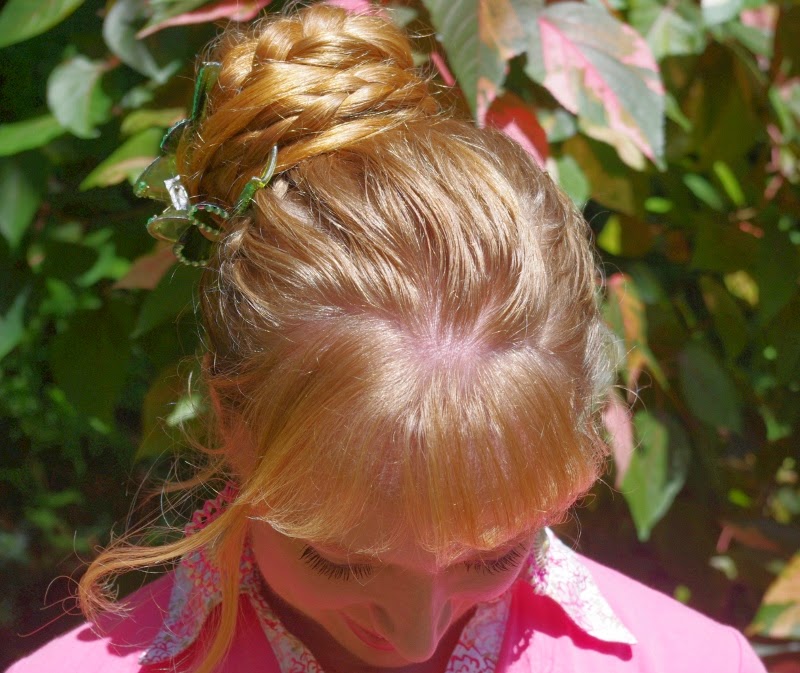 Braids & Hairstyles for Super Long Hair: Opposite French Braids Bun