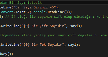 C# Kod Dünyası: C# Console İf-Else Yapısı
