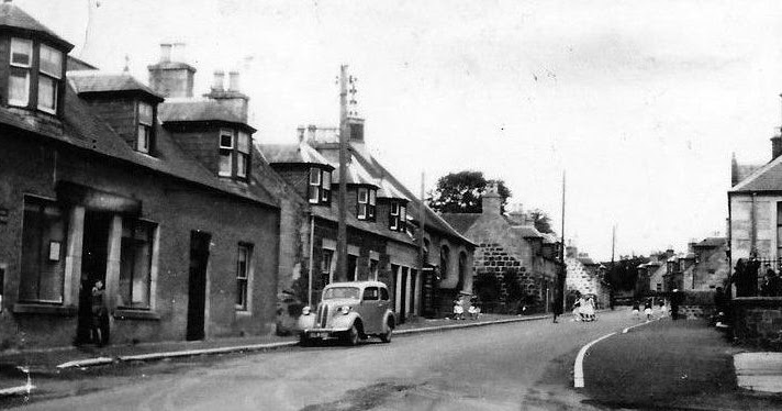 Tour Scotland: Old Photograph Main Street Milltown of Rothiemay Scotland