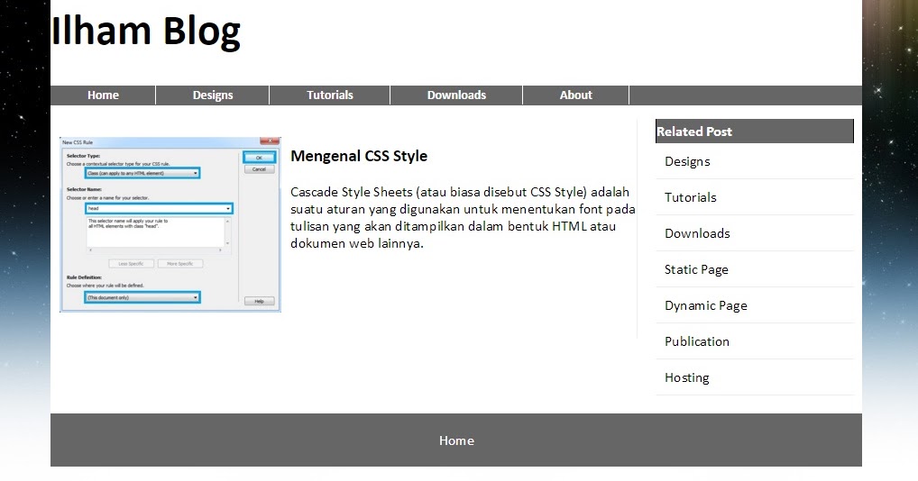 Website Statis - Membuat Website Statis. | Dreamweaver Tutorial
