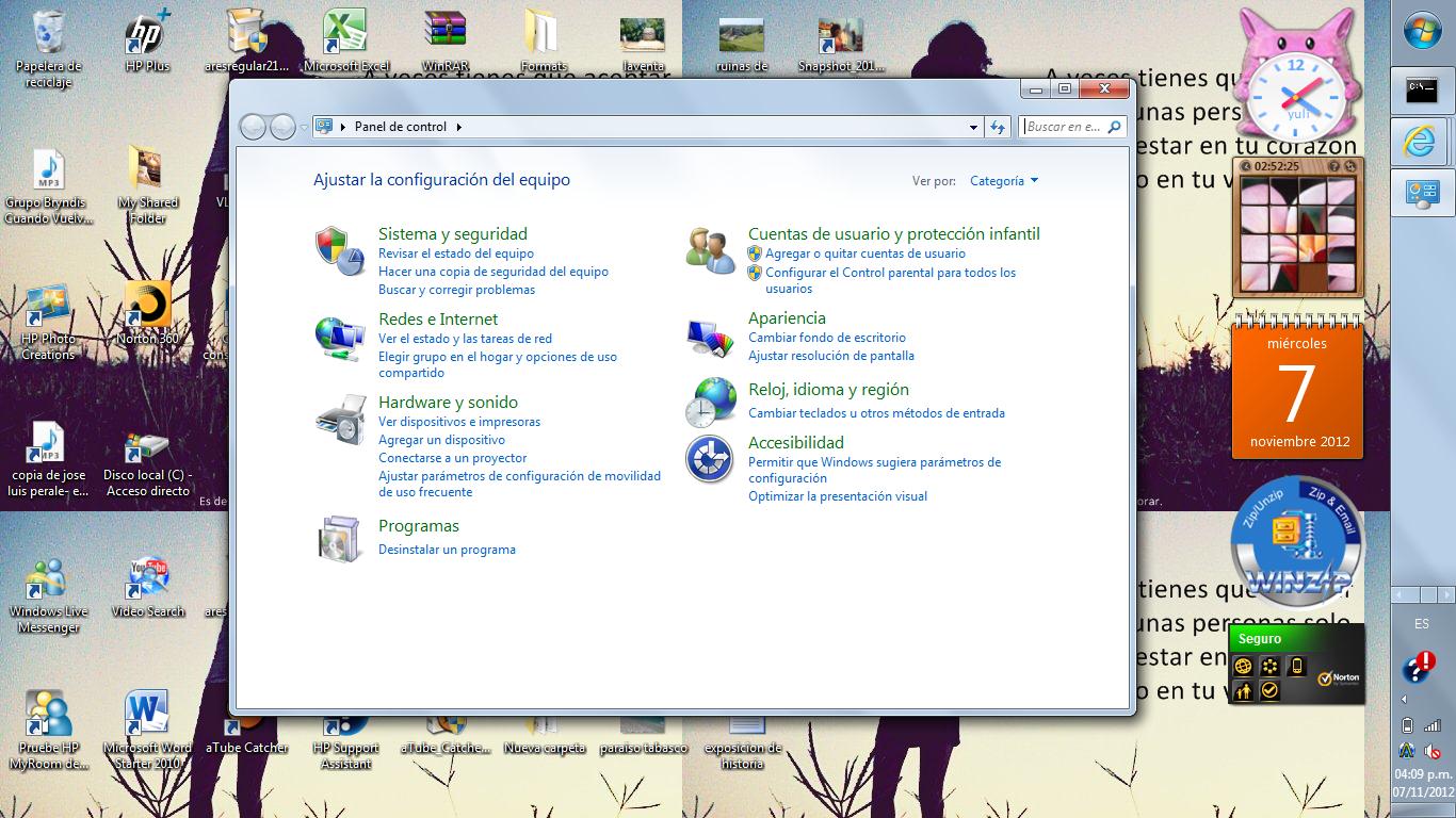 INFORMATICA : panel de control