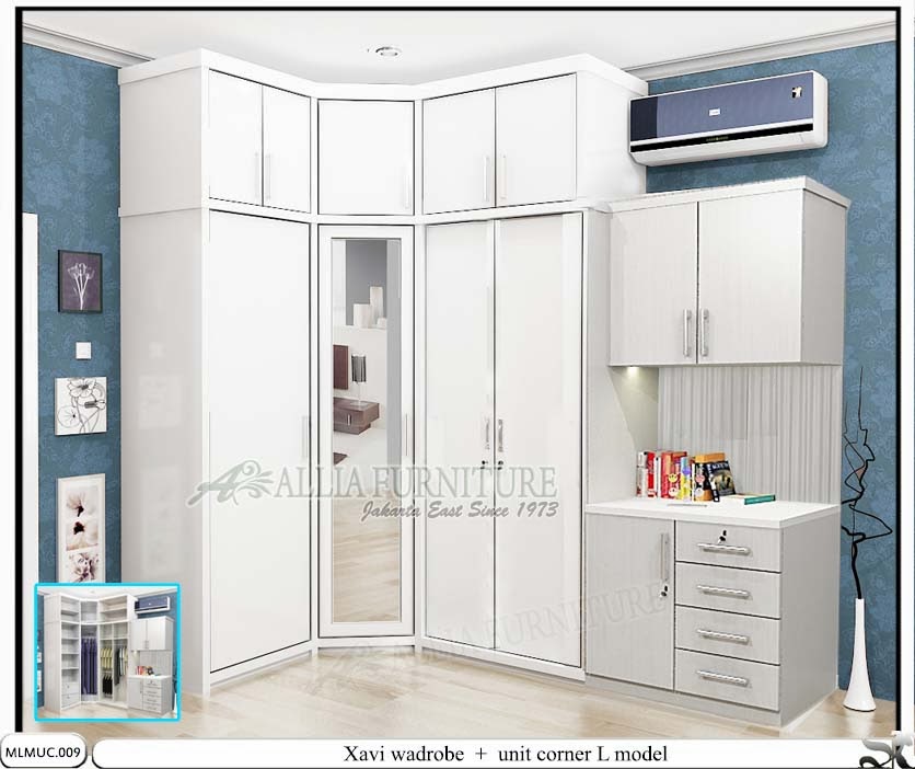 Ide Top 21+ Lemari Pakaian Sudut Minimalis