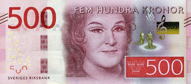 My Currency Collection: Swedish Currency 500 Krona banknote 2016 Birgit ...