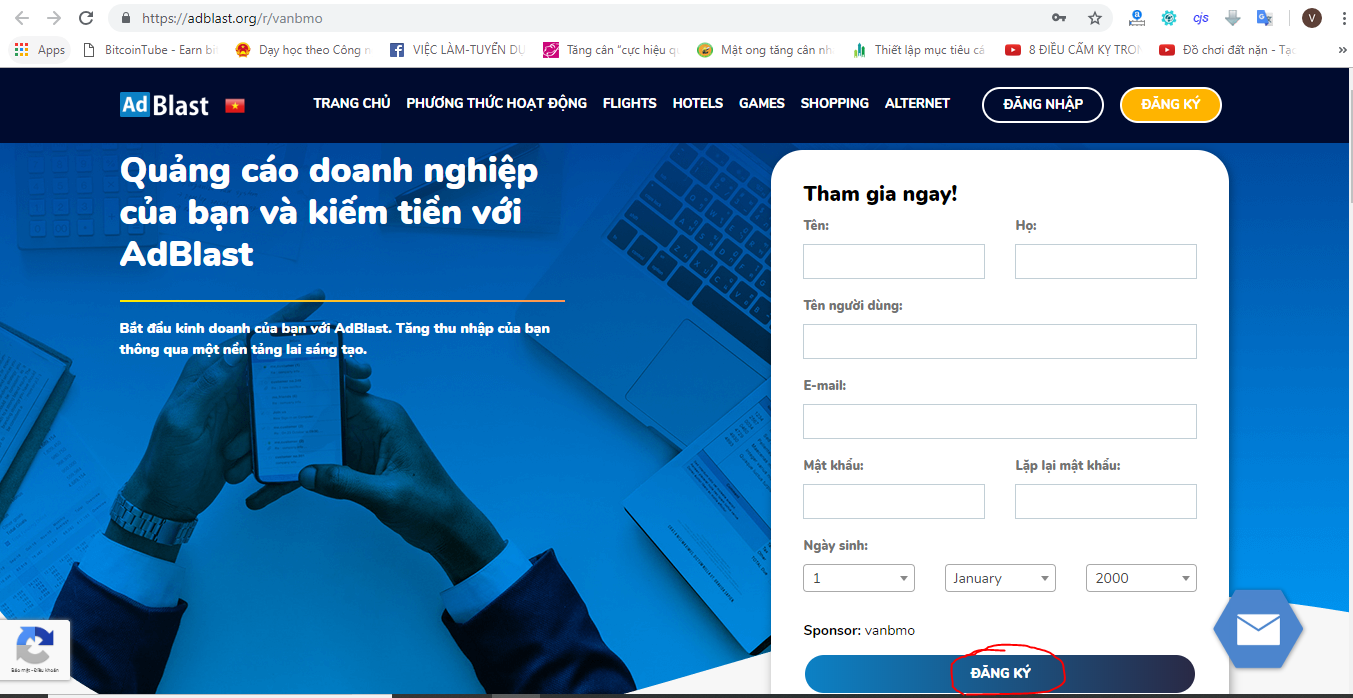 Kiếm Tiền AdBlast