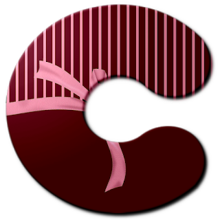 Letras con Lazo Rosa. Pink Lace Letters. - Oh my Alfabetos!