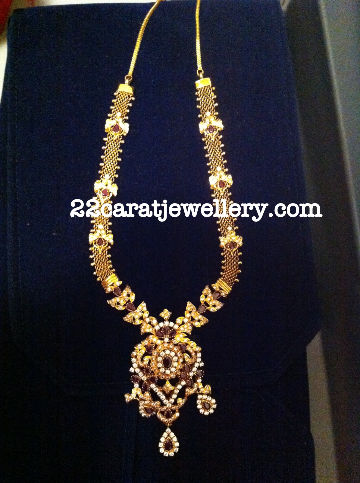 22 Carat Czs Long Chain (Haram) Designs Gallery - Jewellery Designs