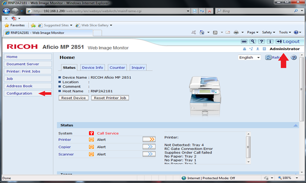 TẠO USER CODE MÁY PHOTOCOPY RICOH TRÊN WEB ADMIN