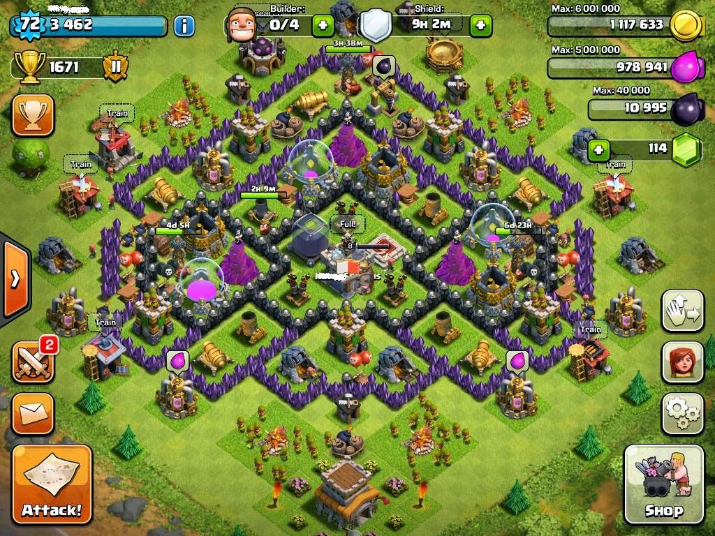 Base Clash Of Clans : Town Hall Level 8 (4 Mortars Farming) - Indra ...