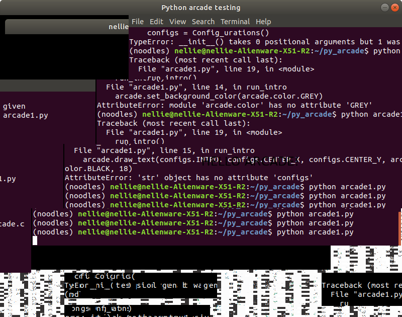 playing with python Arcade