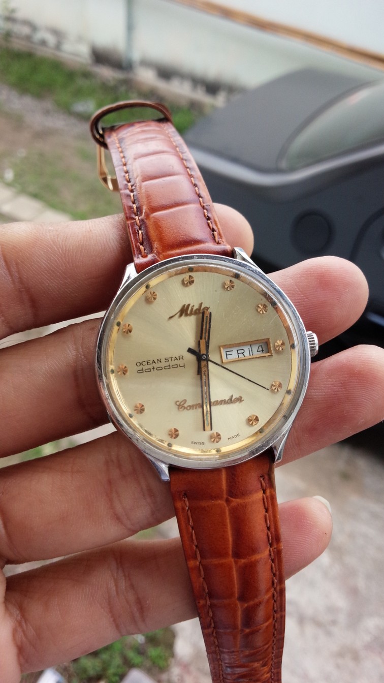 sale $ koleksi jam: MIDO COMMANDER OCEAN STAR DATODAY GOLD DIAL ...