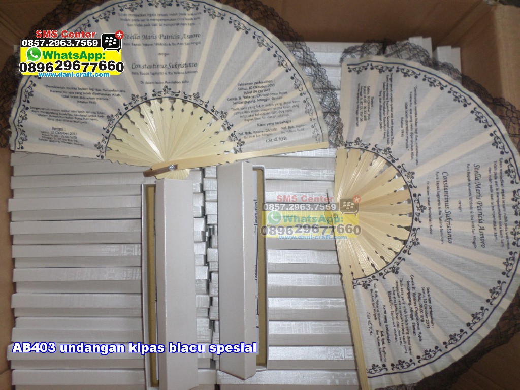 Undangan Kipas Blacu Spesial | Souvenir Pernikahan