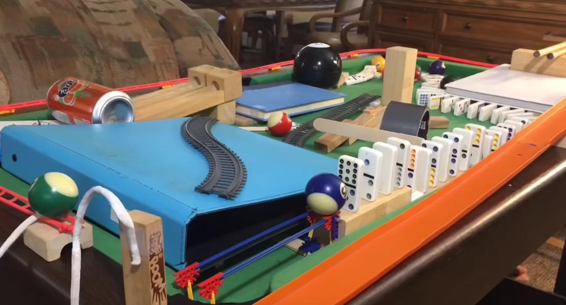 The Most Complicated Trickshot Ever (Rube Goldberg Machine Screenlink ...