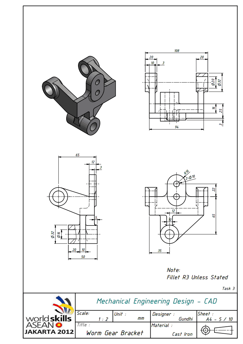 Griya Cadd: Kumpulan soal-soal latihan CADD (Inventor, Autocadd ...