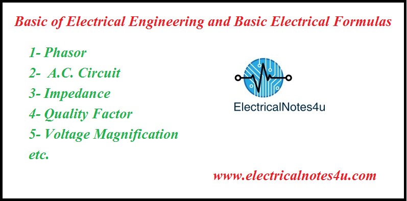 Basic Electrical Engineering Formulas