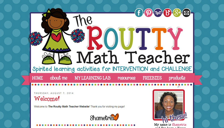 The Routty Math Teacher | blog design | Designs By Kassie
