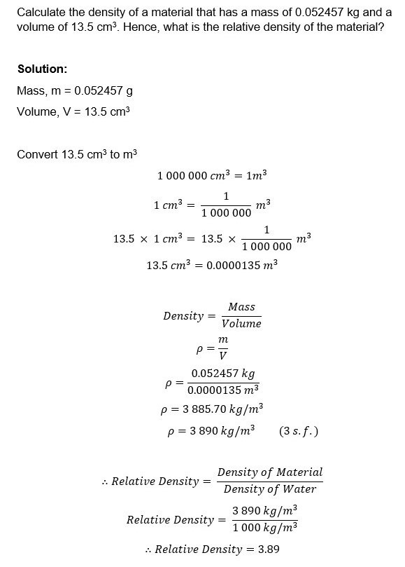Density and Relative Density