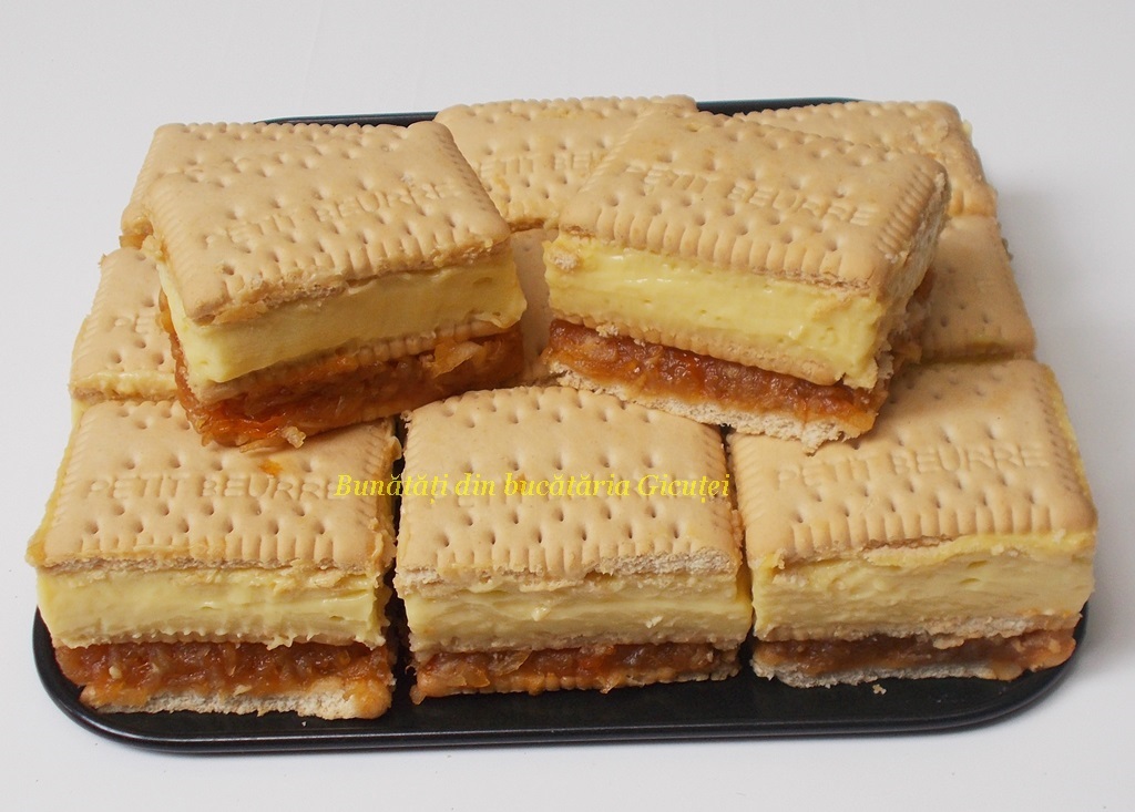 Prajitura cu mere, biscuiti si budinca (fara coacere) - Bunătăți din ...