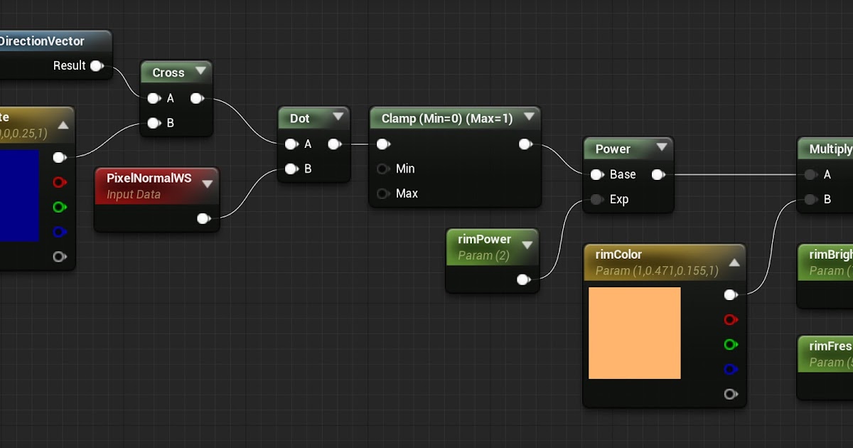 Ryan Huber - Game Art: UE4: Rim light
