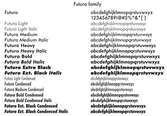 Futura Family Fonts - tigernewline