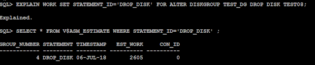 Estimate ASM Rebalance Operation Upfront