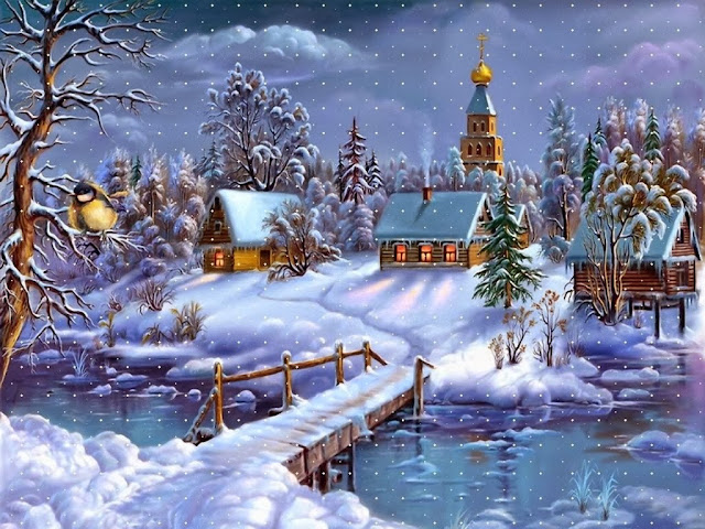 Hermosos paisajes de navidad con movimientos