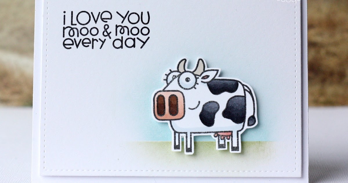 Peppermint Patty's Papercraft: Paper Smooches March #1 Love you moo and moo