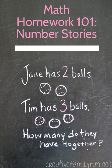 Math Homework 101: Number Stories - Creative Family Fun