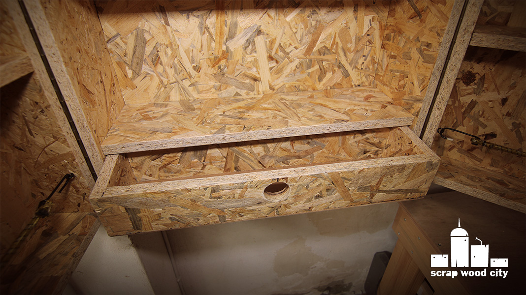 scrap wood city: How to make a cheap hanging workshop cabinet out of OSB