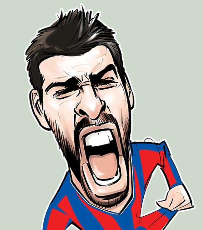 Gerard Pique Cartoon | ALL STAR CARTOON
