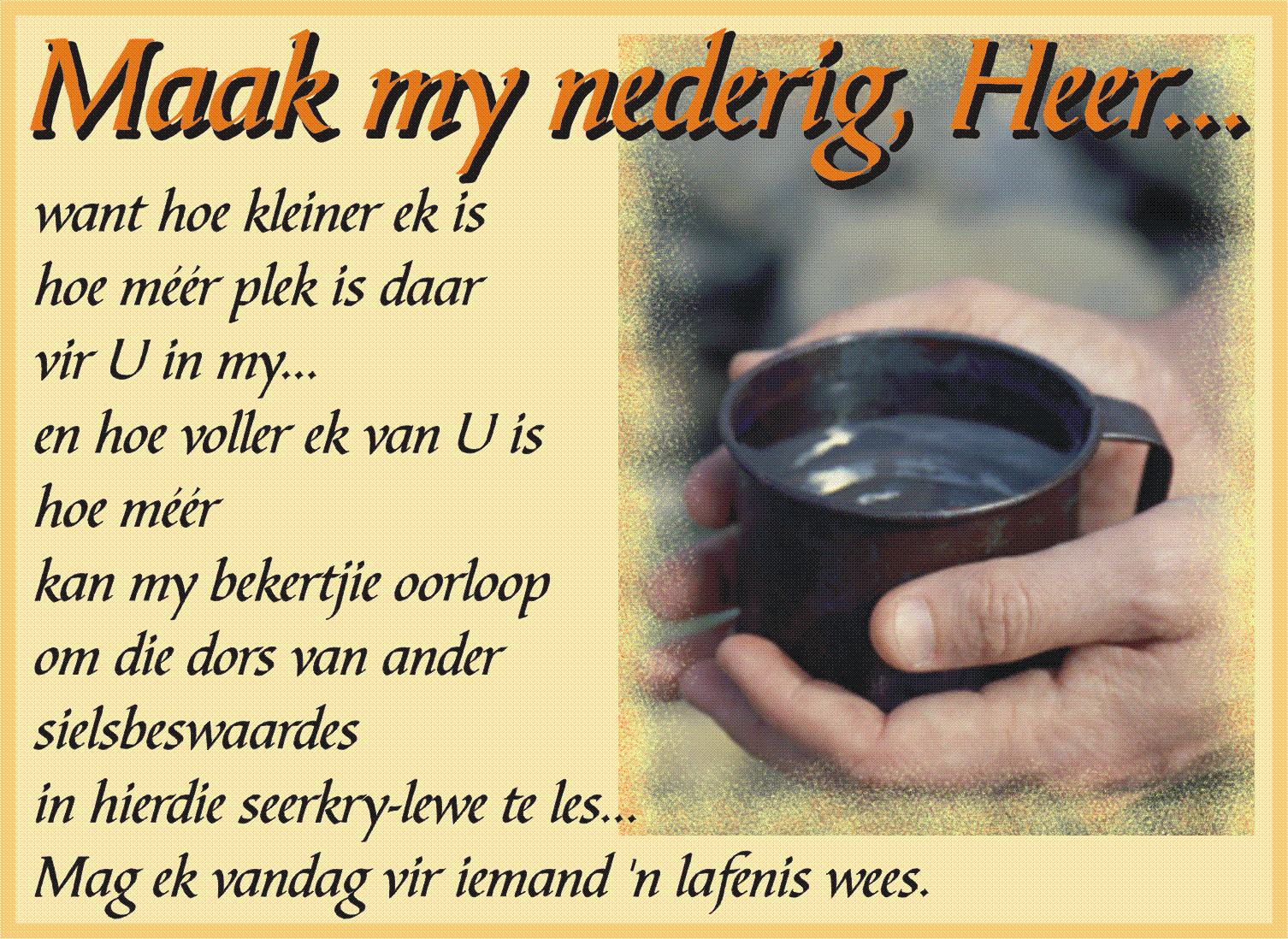 Dutoitspan Kimberley: Nederigheid...