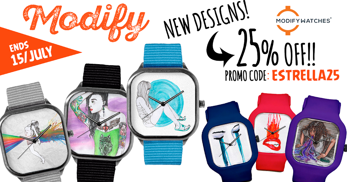 25% de descuento en relojes Modify Watches - Estrella Nicolás