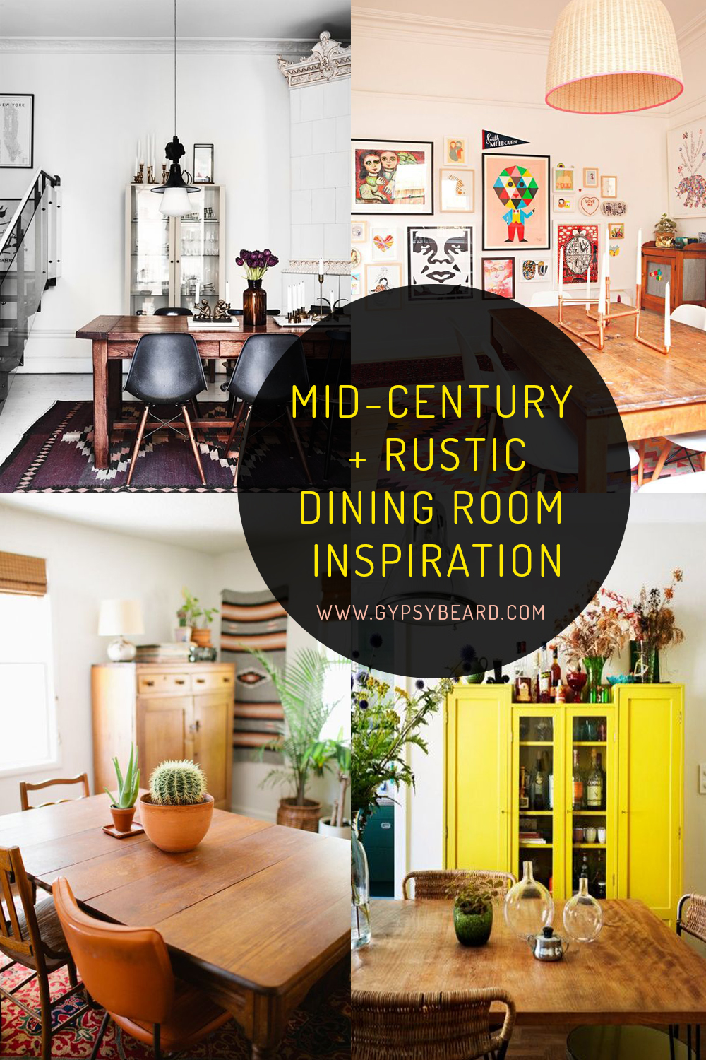 Rustic Mid Century Modern Living Room