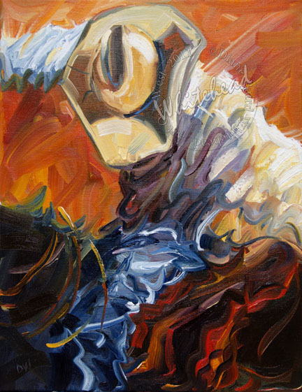 Daily Painters Abstract Gallery: COWBOY WESTERN ART OIL PAINTING ...